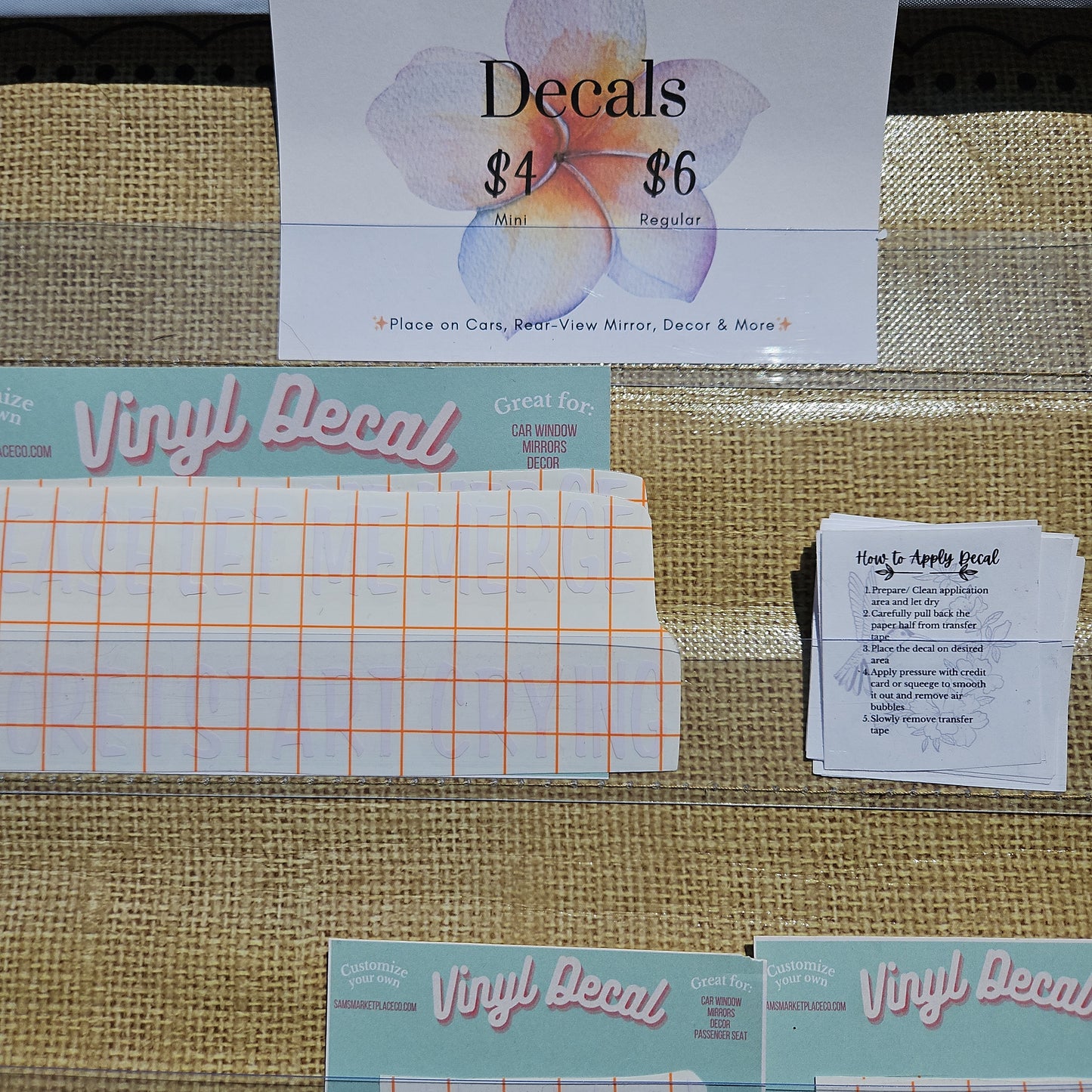 Market Decals – Sams Marketplace